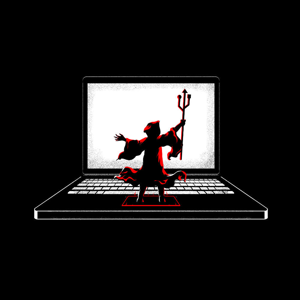 Computer Mage - Men's T-Shirt | Hacker T-Shirt – Darknet Diaries Shop
